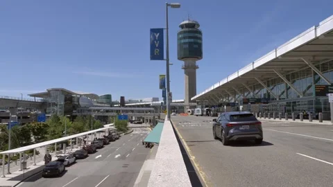YVR Airport Building and Air Traffic Con... | Stock Video | Pond5