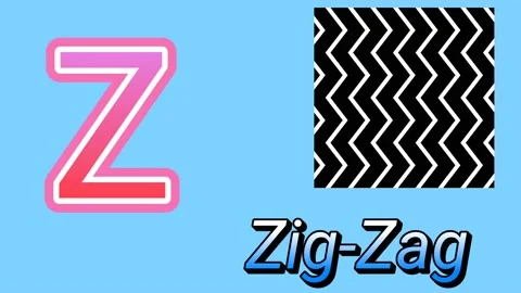 Z for zig zag - Alphabet learning for ki... | Stock Video | Pond5