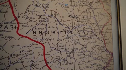 Zangezur - Zengezur map of Azerbaijani H... | Stock Video | Pond5
