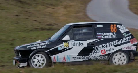 Zastava Yugo 65 car driving on country a... | Stock Video | Pond5