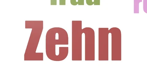 Zehn Word Cloud Animated On White Backgr... | Stock Video | Pond5