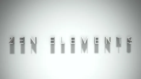 zen elements 3D title animation white te... | Stock Video | Pond5