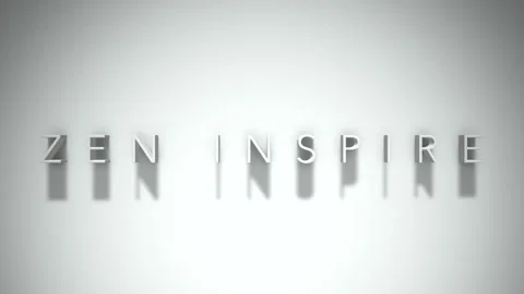 zen inspire 3D title animation with shad... | Stock Video | Pond5