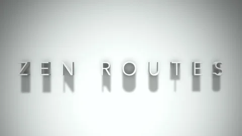 Zen Routes 3D title animation with shado... | Stock Video | Pond5