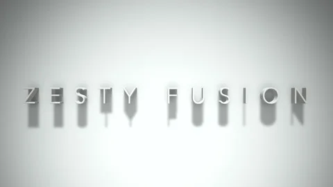 zesty fusion 3D title animation white te... | Stock Video | Pond5