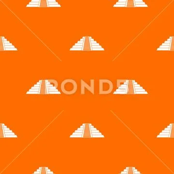 Ziggurat in Chichen Itza pattern seamless: Royalty Free #105908290
