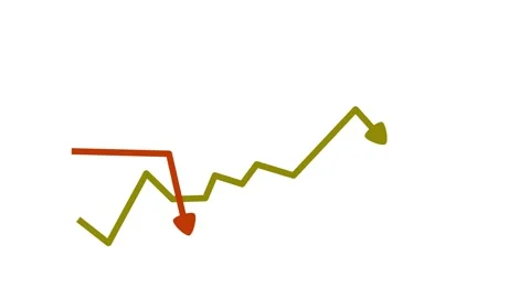 Zigzag Line Graph Chart Trends Animation... | Stock Video | Pond5