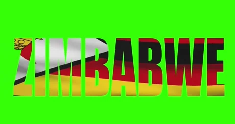 Zimbabwe country lettering word text wit... | Stock Video | Pond5