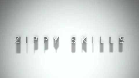 zippy skills 3D title animation white te... | Stock Video | Pond5