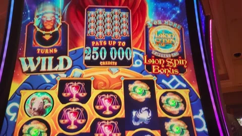 Zodiac Lion Slot Machine Casino Game | Stock Video | Pond5