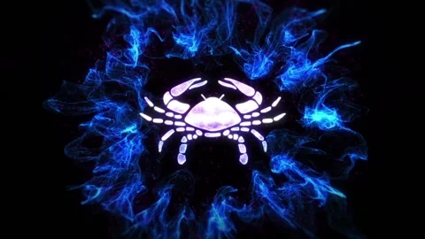 Zodiac sign Cancer. Computer animation o... | Stock Video | Pond5