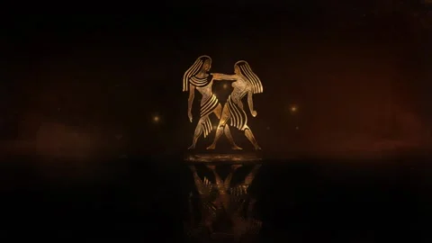 Zodiac sign Gemini. Computer animation o... | Stock Video | Pond5