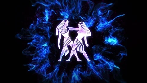 Zodiac sign Gemini. Computer animation o... | Stock Video | Pond5