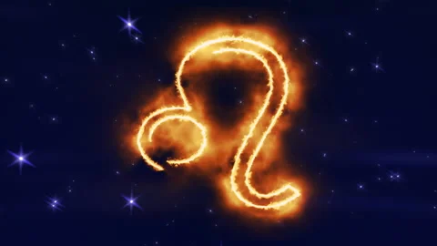 Zodiac Sign Leo Amazing Animation, Fire ... | Stock Video | Pond5