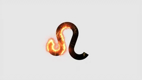 Zodiac sign Leo burns with fire, astrolo... | Stock Video | Pond5