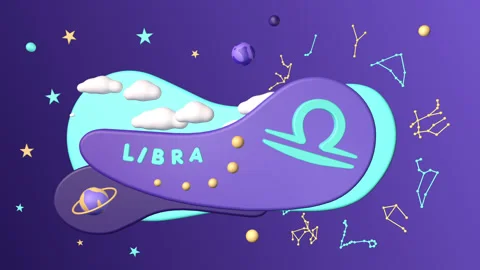 Zodiac sign Libra, 3D animation on a sea... | Stock Video | Pond5
