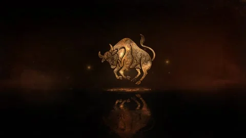 Zodiac sign Taurus. Computer animation o... | Stock Video | Pond5