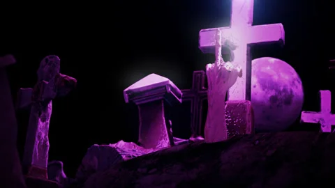 Zombie hand rising out from the ground. ... | Stock Video | Pond5