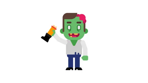 Zombie happy angry stomping feet and wav... | Stock Video | Pond5