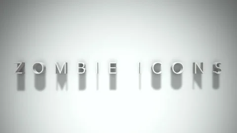 zombie icons 3D title animation white te... | Stock Video | Pond5