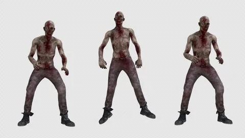 Zombie loops – 3d render looped with a... | Stock Video | Pond5