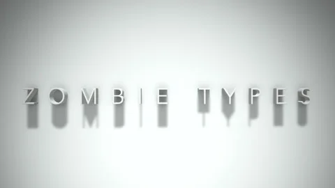 zombie types 3D title animation white te... | Stock Video | Pond5