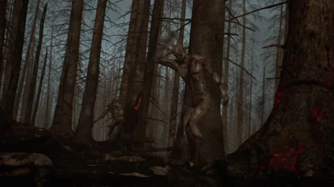 Zombies attack in a terrifying fierce sc... | Stock Video | Pond5