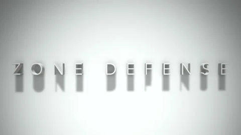 zone defense 3D title animation white te... | Stock Video | Pond5