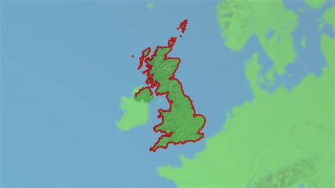 Kingdom United Map Zoom Stock Footage ~ Royalty Free Stock Videos | Pond5