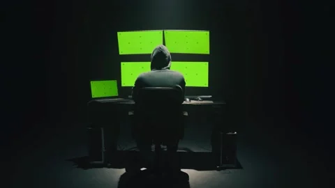 Computer Hacker Green Screen Stock Video Footage | Royalty Free ...