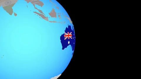 Australia Globe Map Zoom Stock Footage ~ Royalty Free Stock Videos | Pond5