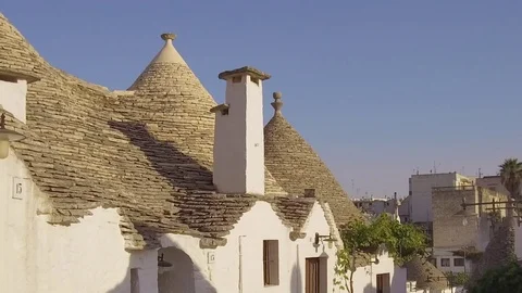 Zoom back on a street of Beehive rooved ... | Stock Video | Pond5