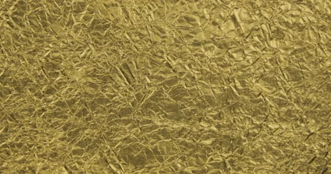 Zoom, background from crumpled golden fo... | Stock Video | Pond5