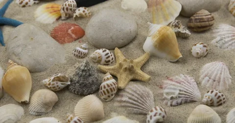 Zoom. Beach background made of stones, s... | Stock Video | Pond5