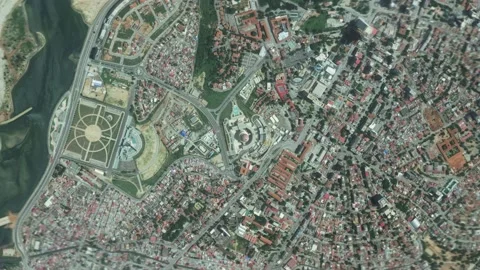 Zoom of the earth from space to the city... | Stock Video | Pond5