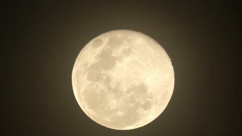Zoom In Epic Footage Of Full Moon In Mov... | Stock Video | Pond5