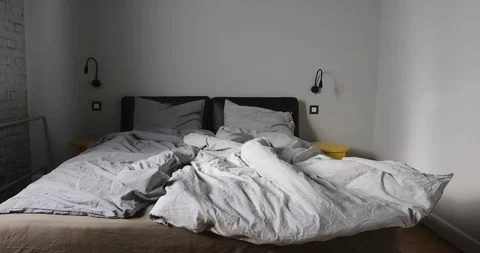 Empty Bedroom Night Stock Footage ~ Royalty Free Stock Videos | Pond5