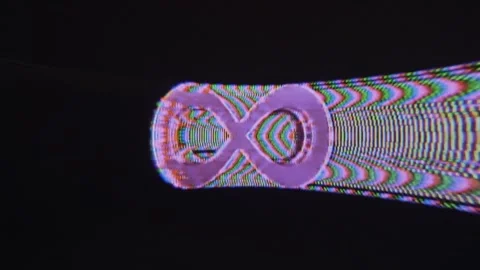 Zoom in of infinity symbol icon sign wit... | Stock Video | Pond5