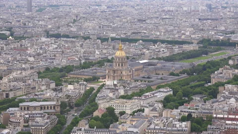 Zoom in Les Invalides building from Mont... | Stock Video | Pond5