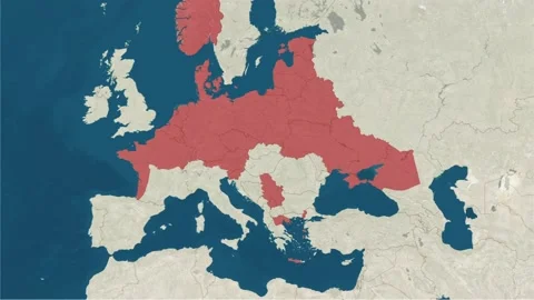 Zoom in to the map of Nazi Germany with ... | Stock Video | Pond5