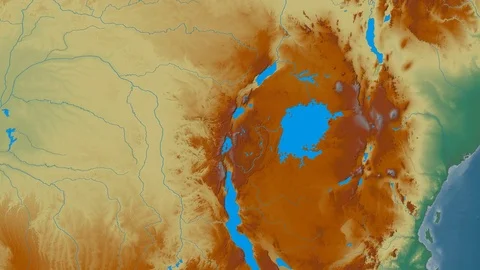 Zoom into Mitumba mountain range - masks... | Stock Video | Pond5
