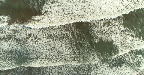 Zoom in motion Sea waves , top view , ae... | Stock Video | Pond5