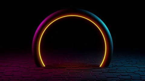 Zoom out animation of arched doorway wit... | Stock Video | Pond5