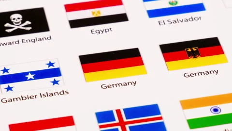 Zoom out of flags of several countries i... | Stock Video | Pond5
