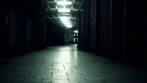 Empty School Hallway