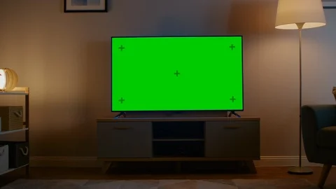 Zoom Out Shot of a TV with Horizontal Gr... | Stock Video | Pond5