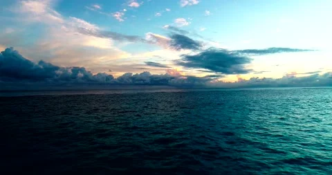 Zoom over ocean sunset | Stock Video | Pond5