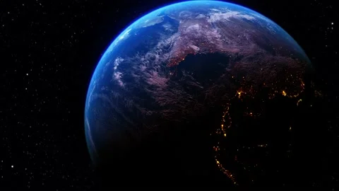 Zoom of planet earth globe with partial ... | Stock Video | Pond5