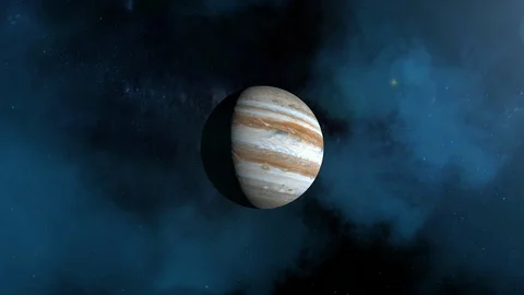 Zoom to Planet Jupiter in Solar System | Stock Video | Pond5