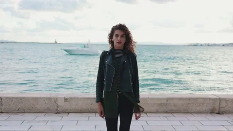 Zoom portrait of nice looking attractive... | Stock Video | Pond5